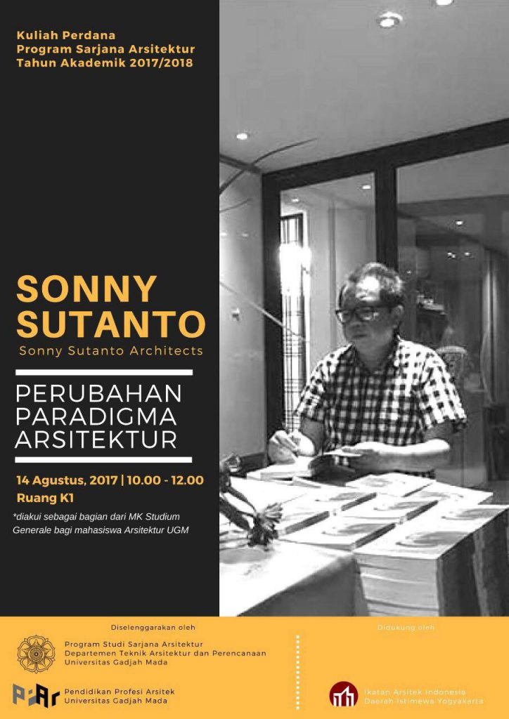 Lecture by Sony Sutanto – architecture.archiplan.ugm.ac.id