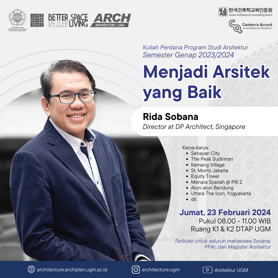 Opening Lecture: Becoming a Good Architect – architecture.archiplan.ugm ...